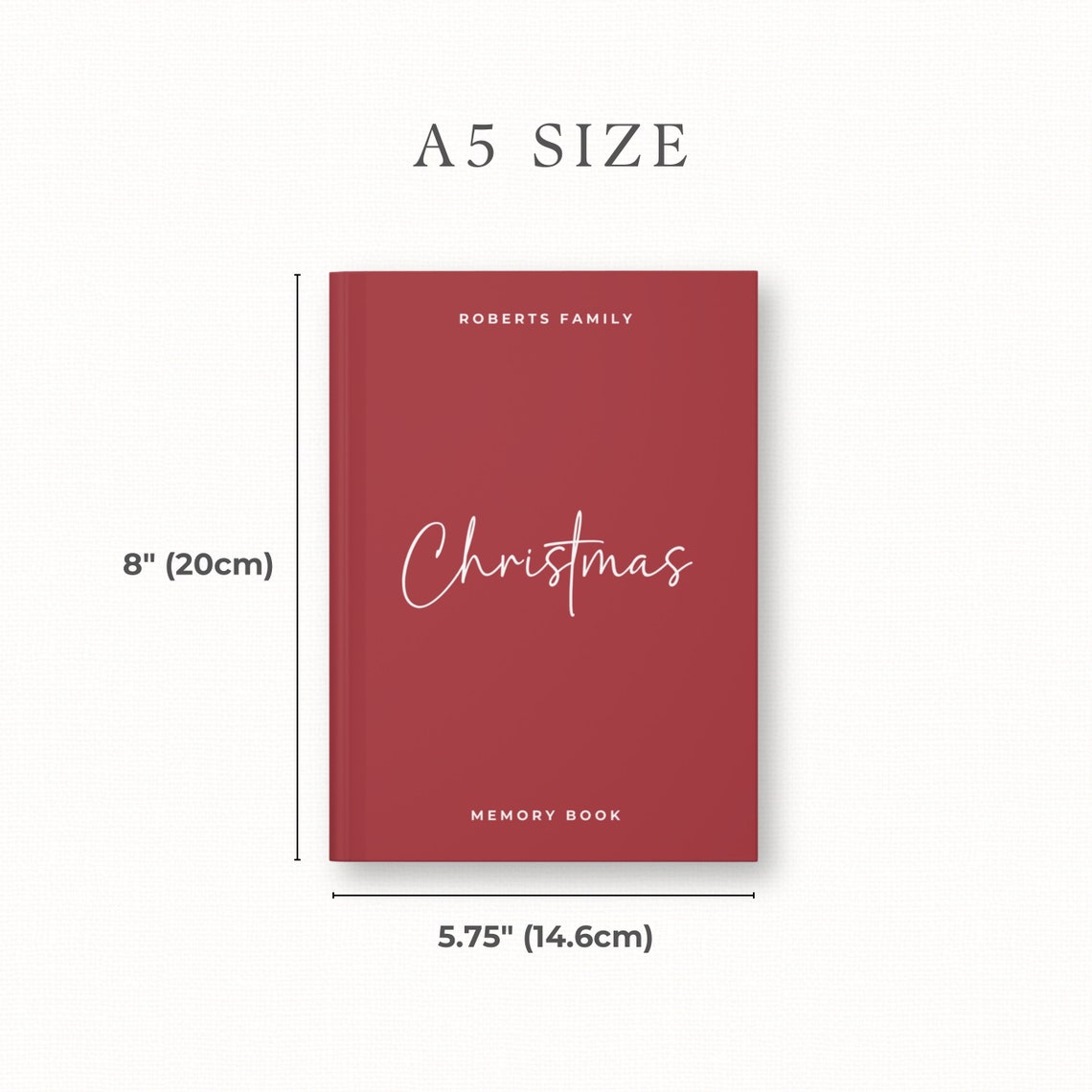 Custom Christmas Memory Book Christmas Journal Personalized Family ...