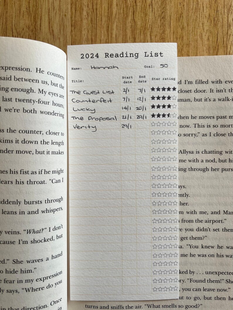 Printable 2024 Reading Log Bookmark With Heart Rating, Valentines Day ...