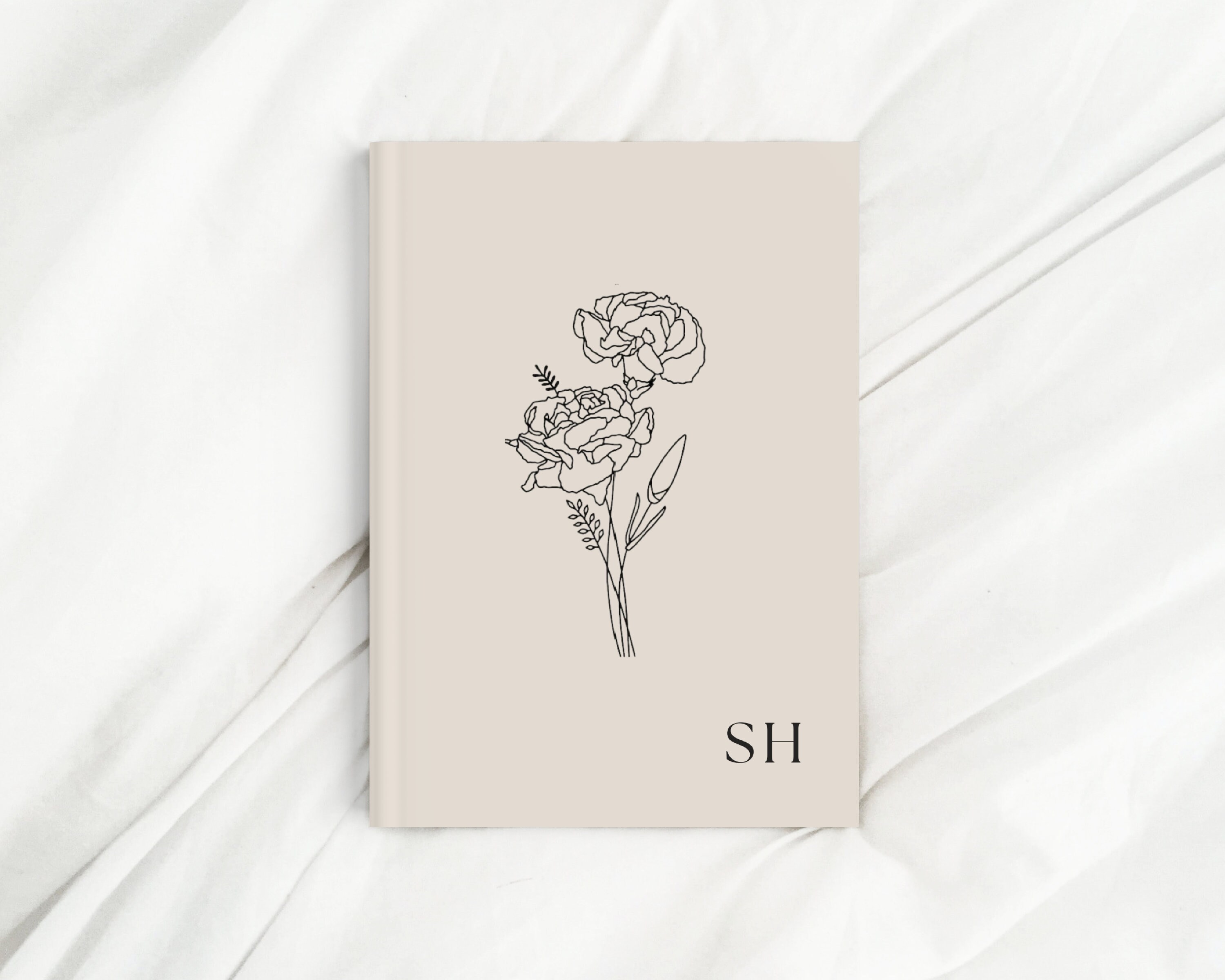Birth Flower Custom Monogram Journal Notebook A5 Personalized Birth ...