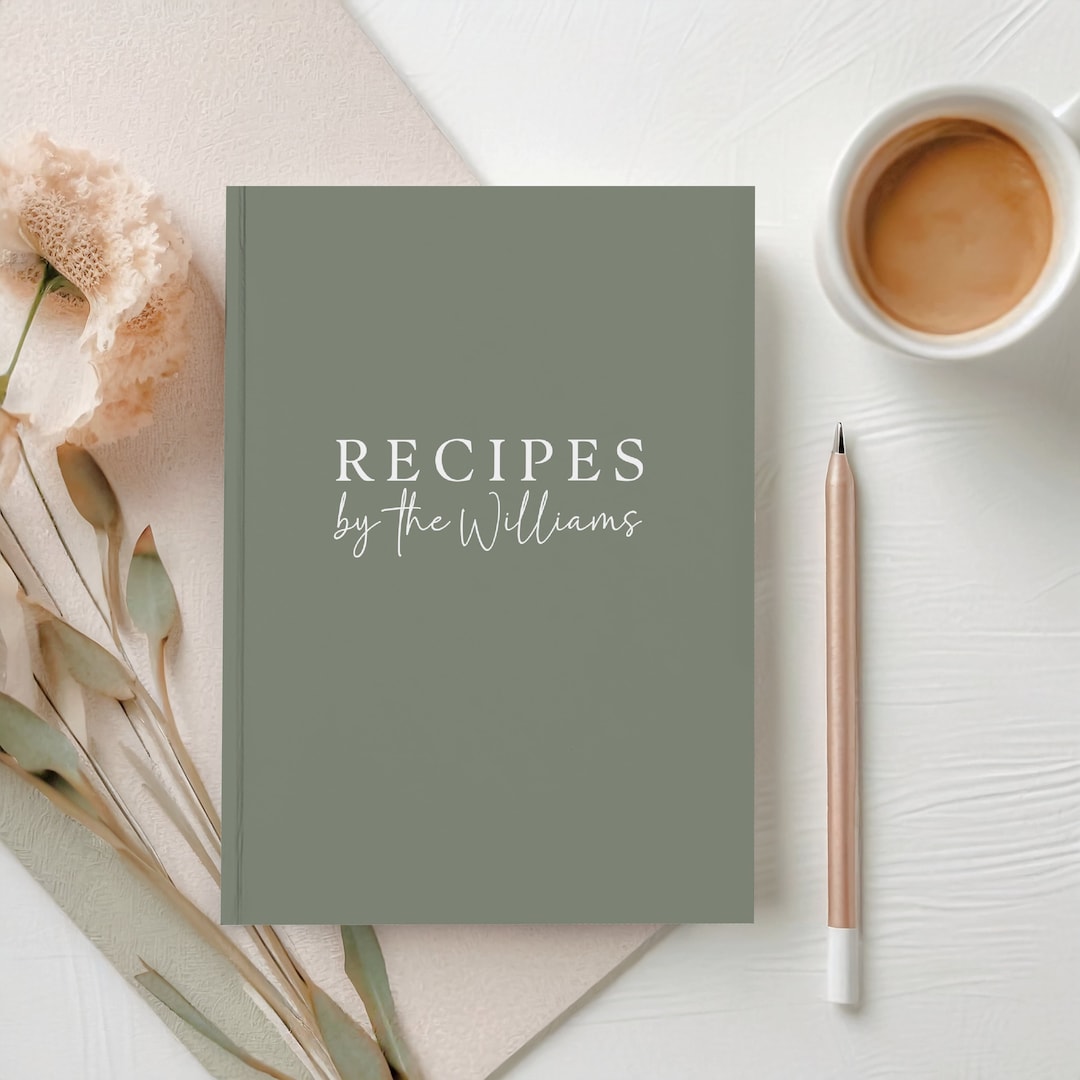 Custom Family Recipe Book Personalized Recipe Book Blank Recipe Journal ...