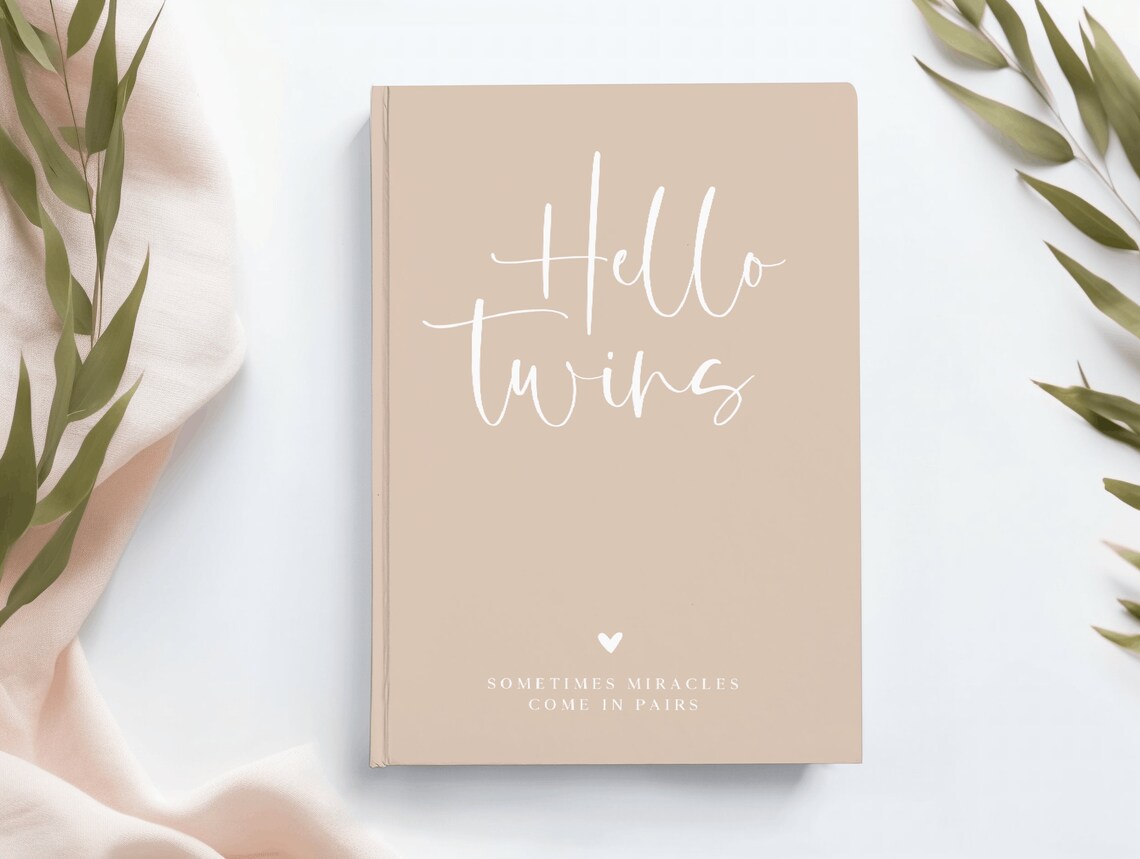 Twin Pregnancy Book, Keepsake Twin Gifts, Twin Pregnancy Memory Book ...