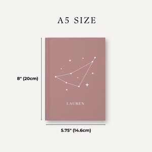Zodiac Constellation Notebook Personalized Zodiac Gift, Star Sign ...