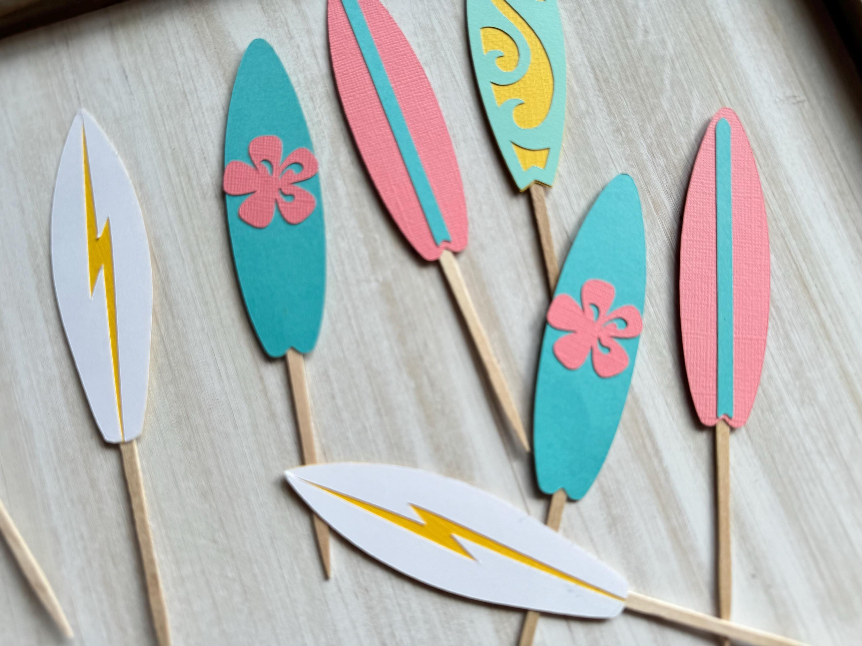 Surfboard Cupcake Toppers | the Big One Birthday Toppers | Beach Baby ...