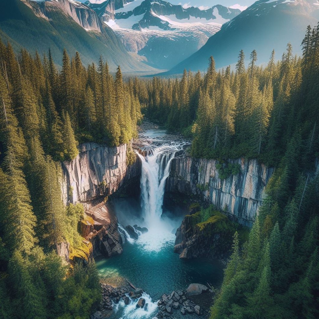 Norway Waterfall Poster, Mountains Prints, Printable Artwork, Waterfall ...