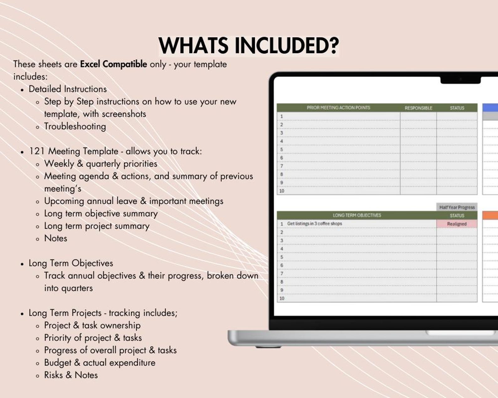 121 Meeting Template, Including Annual Objectives and Long Term Project ...