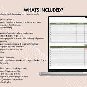 121 Meeting Template, Including Annual Objectives and Long Term Project ...