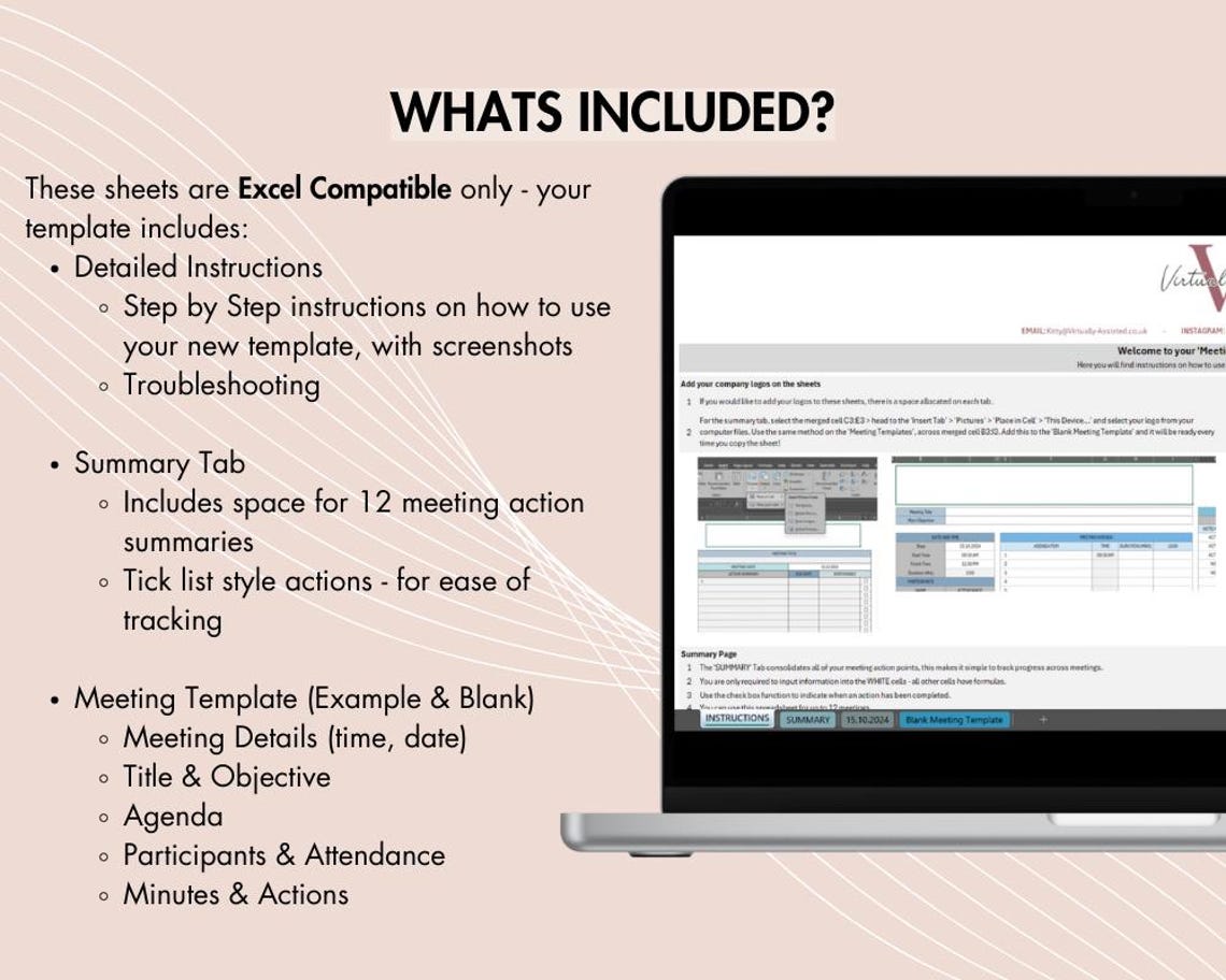 Monthly Team or Project Meeting Template | Agenda, Minutes & Actions ...