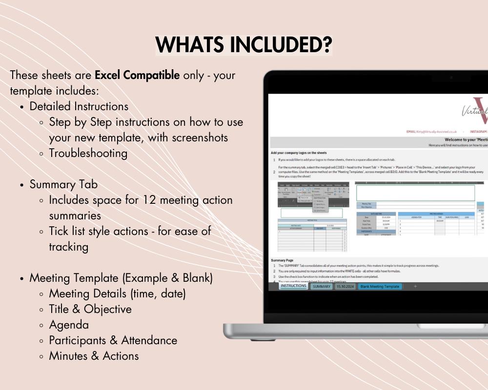 Monthly Team or Project Meeting Template | Agenda, Minutes & Actions ...