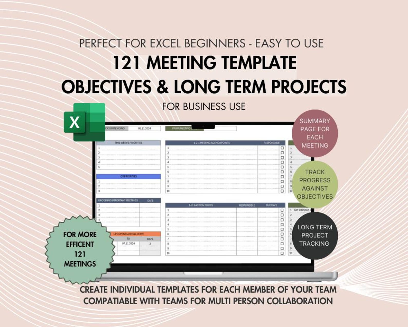 121 Meeting Template, Including Annual Objectives and Long Term Project ...