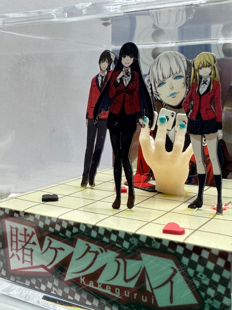 Kakegurui “final Hand” 3D Cube Diorama - Etsy