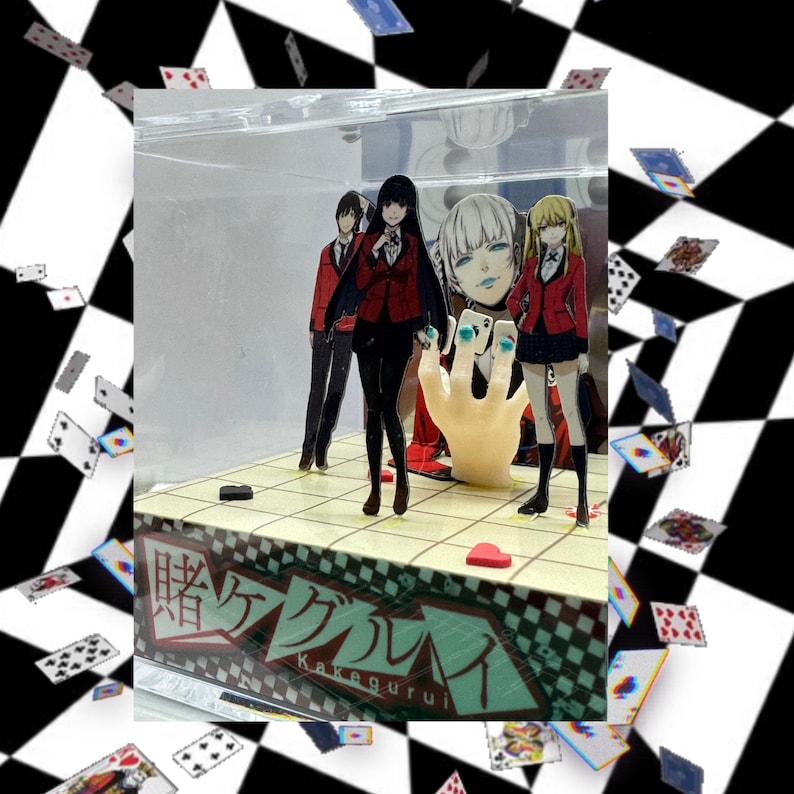 Kakegurui “final Hand” 3D Cube Diorama - Etsy