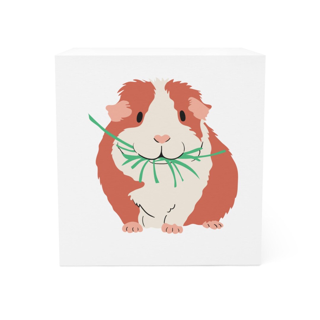 Guinea Pig Illustration Note Cube | Desk Sticky Notes - Etsy