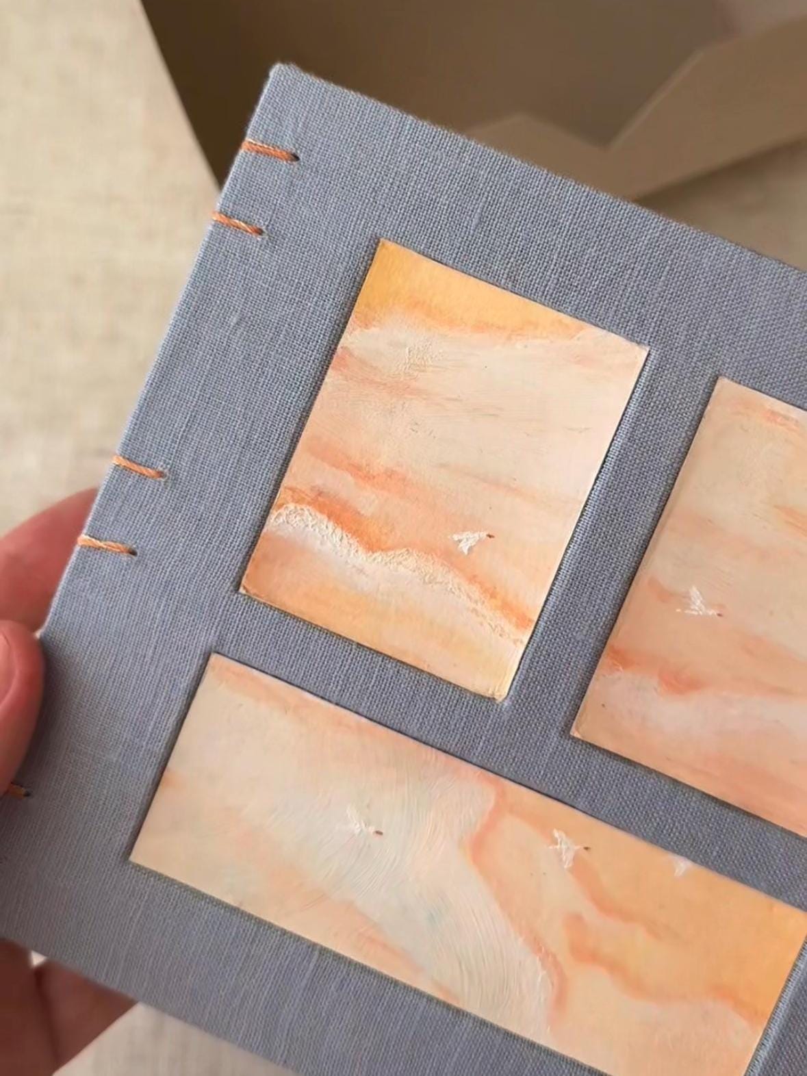 Unique Handmade Book, One of a Kind, Notebook With Original Acrylic ...
