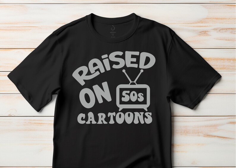 Raised on 50s Cartoons SVG - Print & Cut File for Crafting - Designed ...
