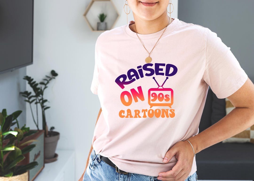 Raised on 90s Cartoons SVG - Print & Cut File for Crafting - Designed ...