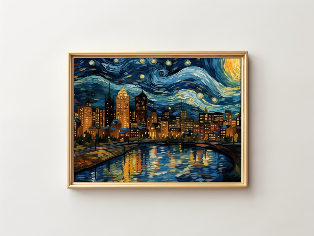 Vincent Van Gogh's, City Skylines Starry Night Starry Night Van Gogh ...
