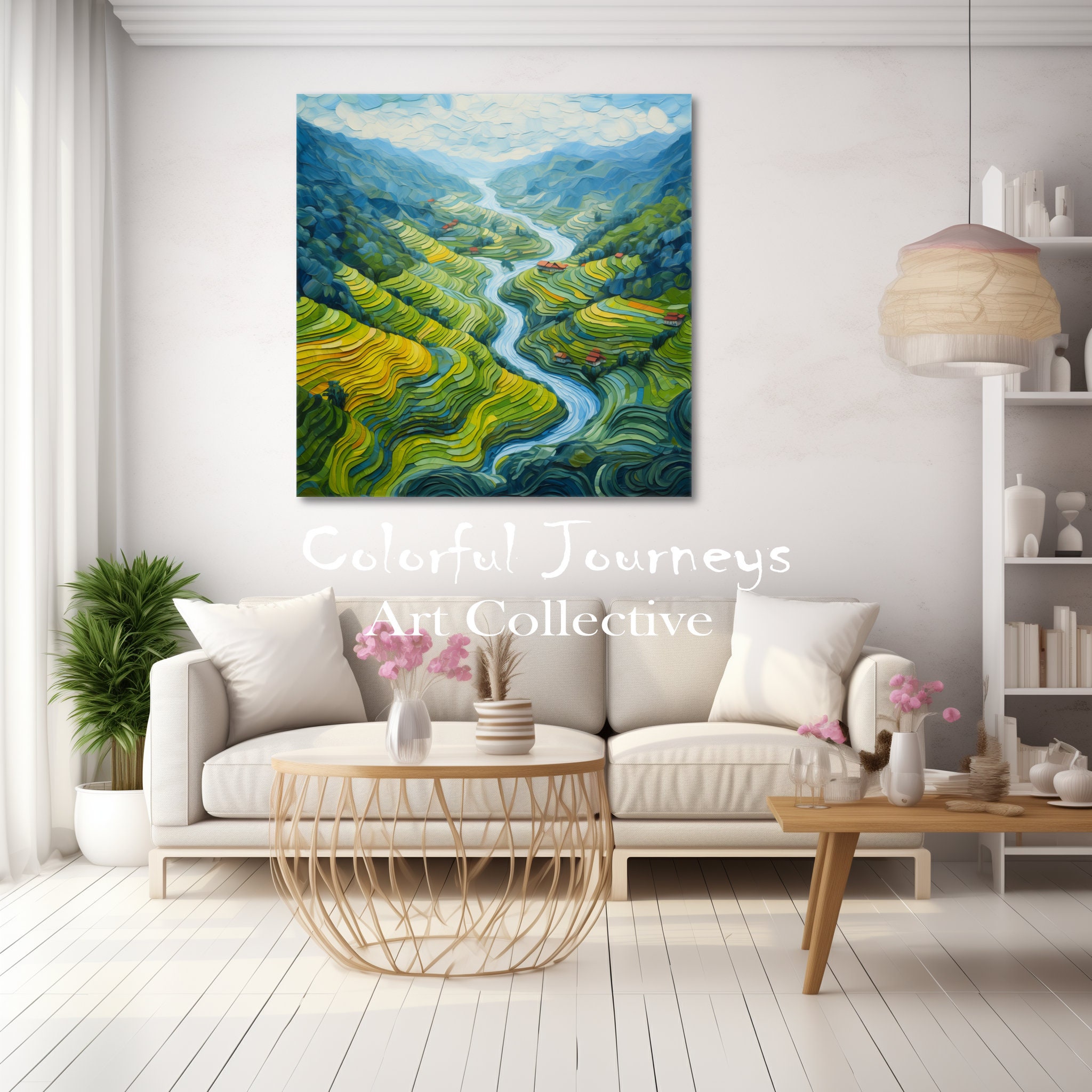 Vincent Van Gogh's, Bali Rice Terrace Frame Tv Art, Indonesia Nativity ...