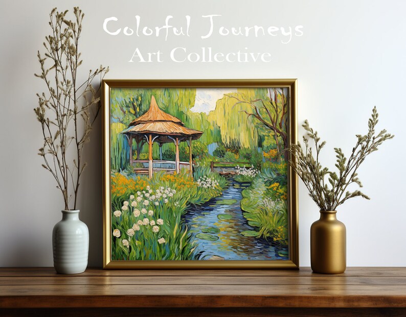 Vincent Van Gogh's, Garden Gazebo | Colorful Journeys 1-153 | Raised ...