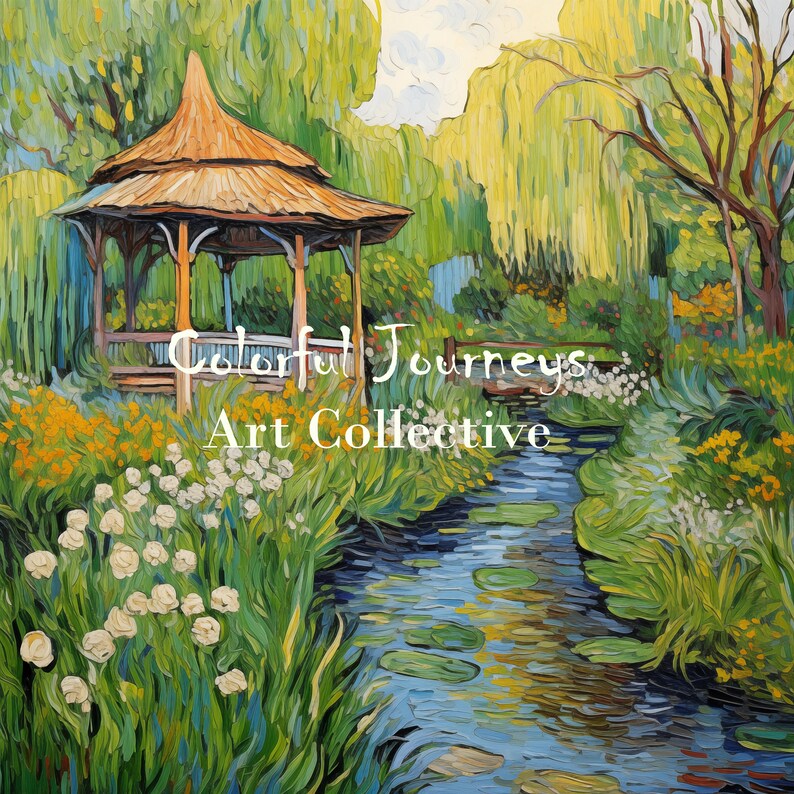Vincent Van Gogh's, Garden Gazebo | Colorful Journeys 1-153 | Raised ...