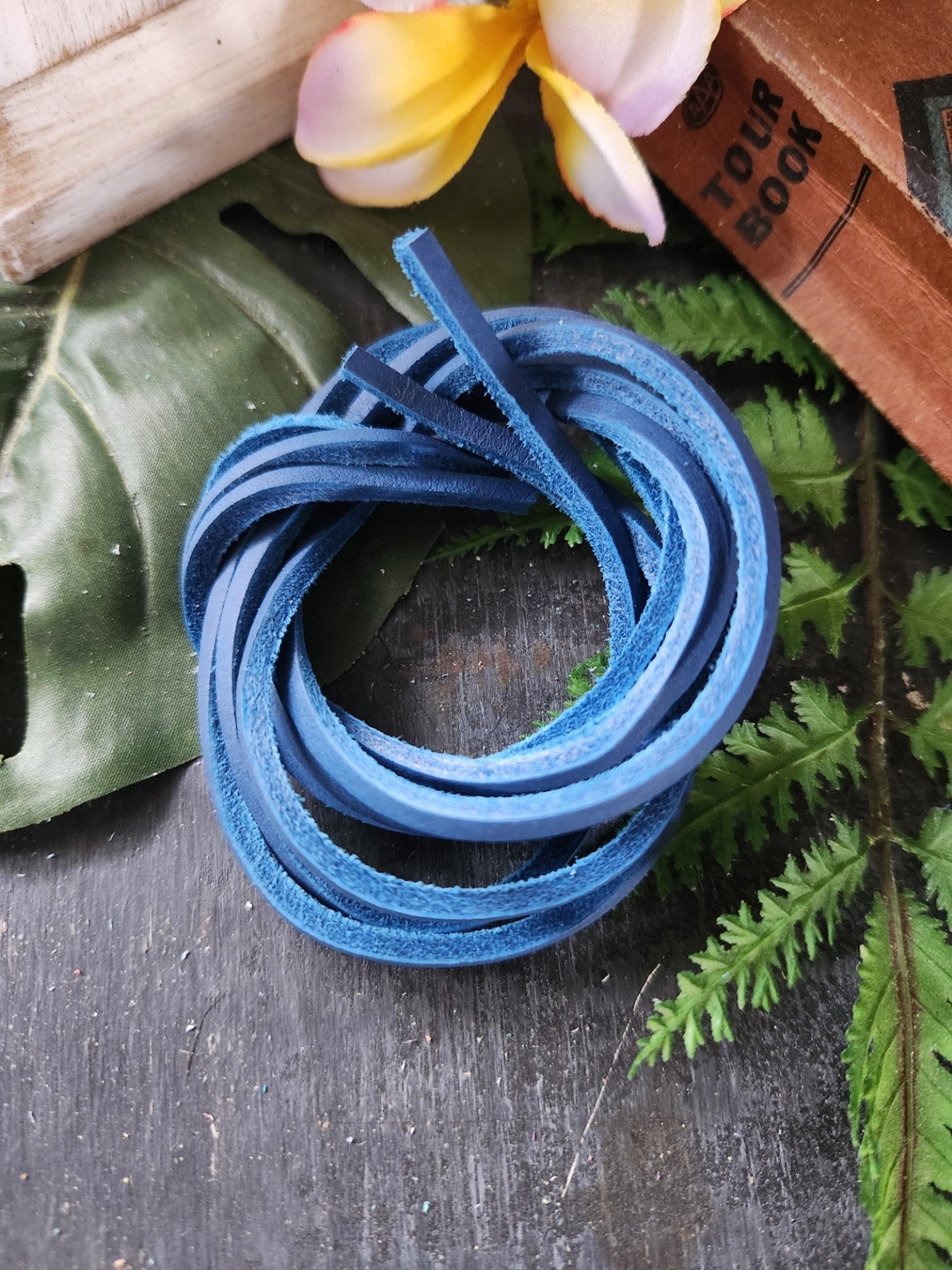Blue Leather Lace. Crafting Lace. Leather Crafts. Leather Lacing. 3mm X ...