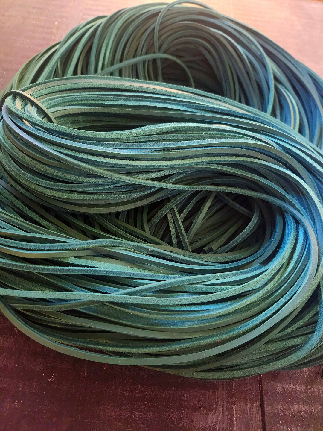 Genuine Leather Lacing 3mm X 3mm Square. Extra Strong 108" Long. One ...