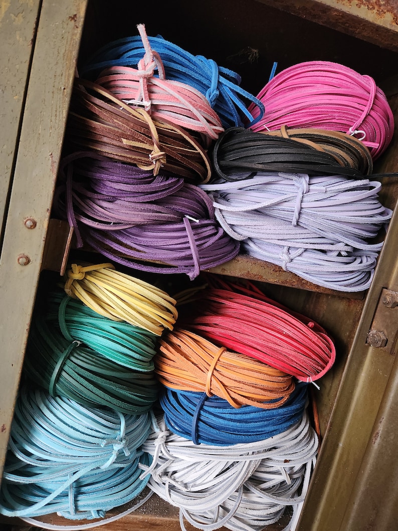 Tangerine Leather Lacing: 3mm Square Chrome-dyed Cowhide Cord (108") - Etsy