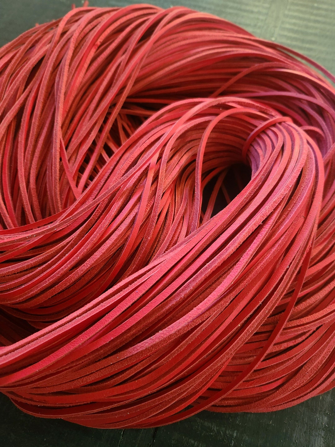 Genuine Leather Lacing 3mm X 3mm Square. Extra Strong 108" Long. One ...