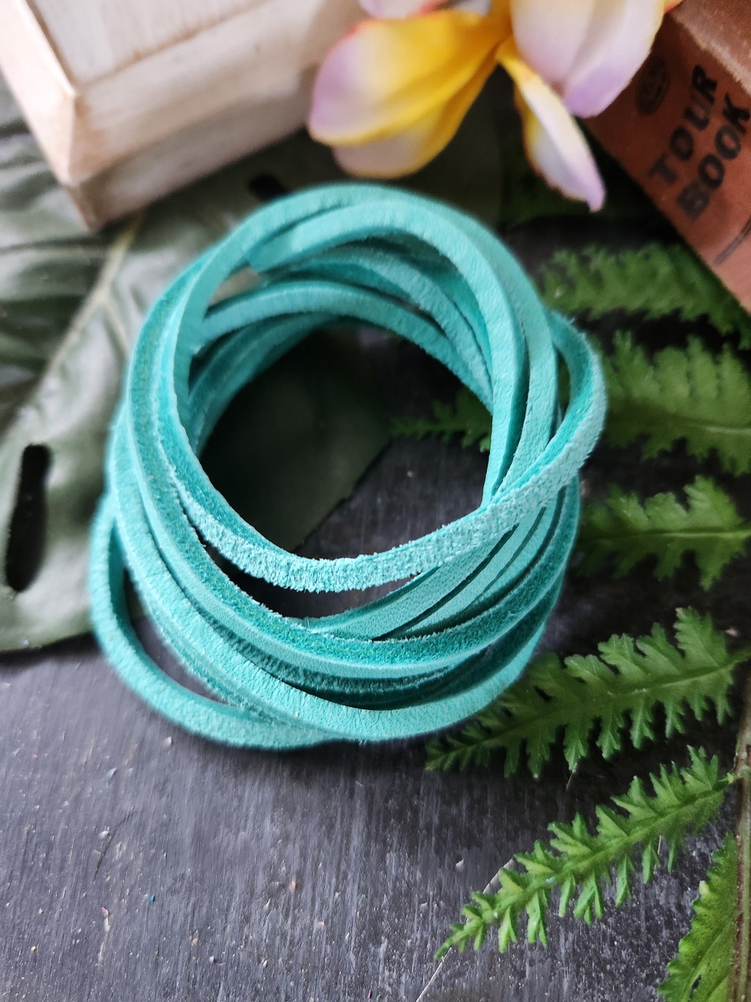 Natural Genuine Leather 3mm X 3mm Square. Extra Strong 22" Long Lace ...