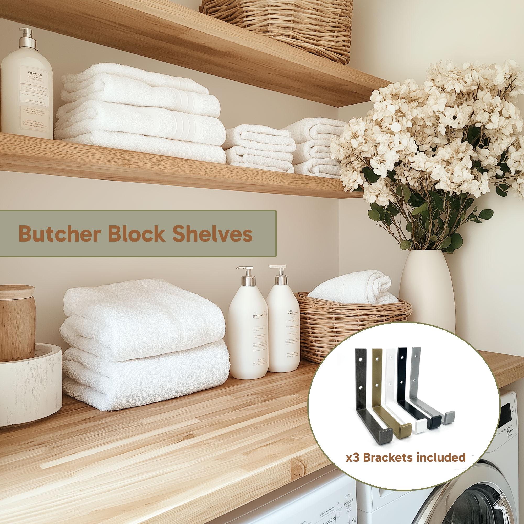 Butcher Block Washer and Dryer Top, Butcher Block Shelf, Butcher Block ...