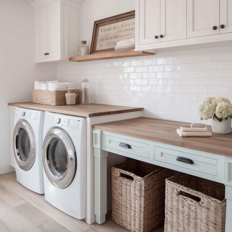 Washer and Dryer Table Top, Custom Laundry Room Countertop - Etsy