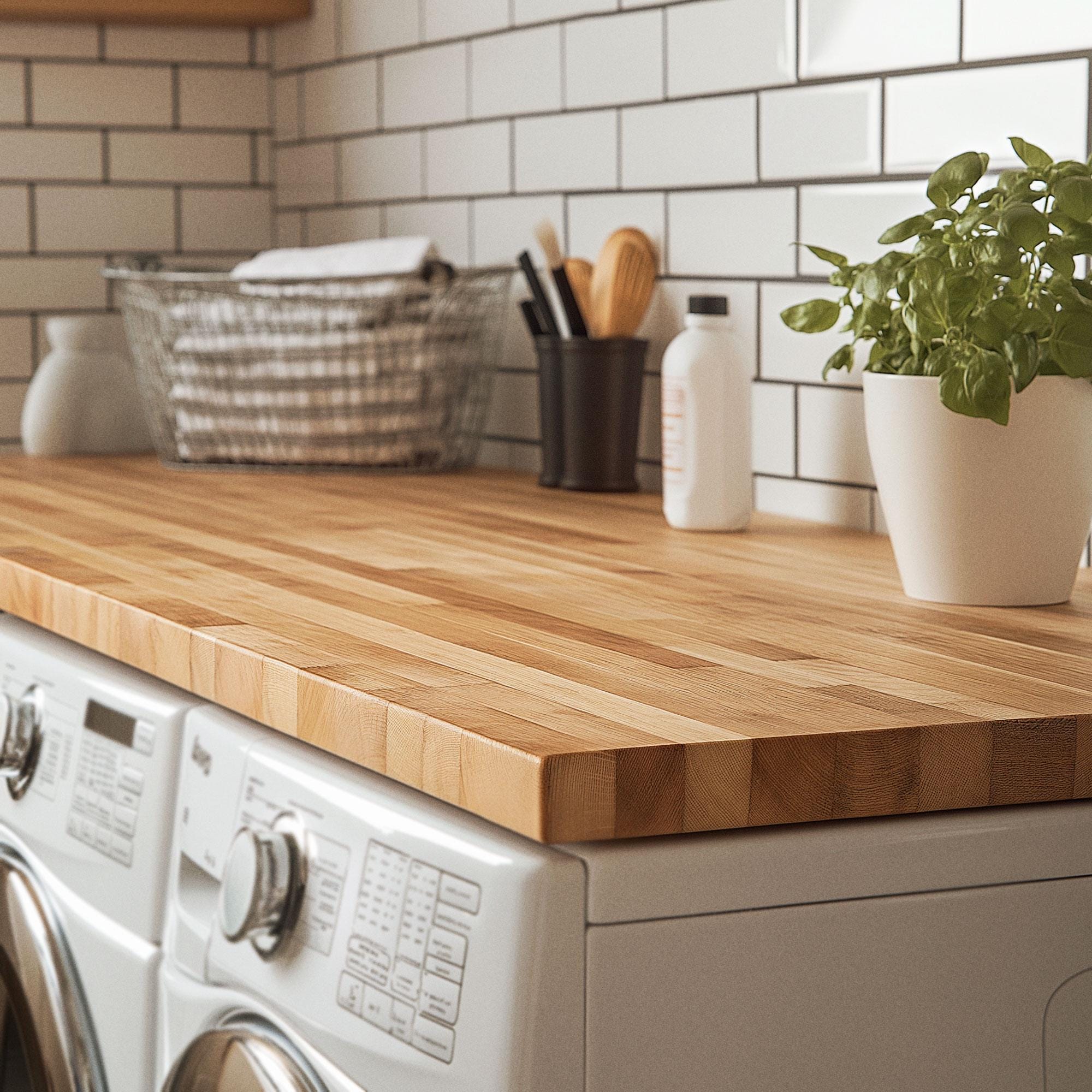Butcher Block Washer and Dryer Top: Custom Laundry Room Countertop - Etsy