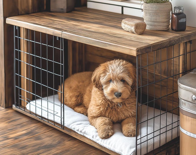 Stylish Dog Crate Top | Versatile Kennel Table Furniture | Crate End ...