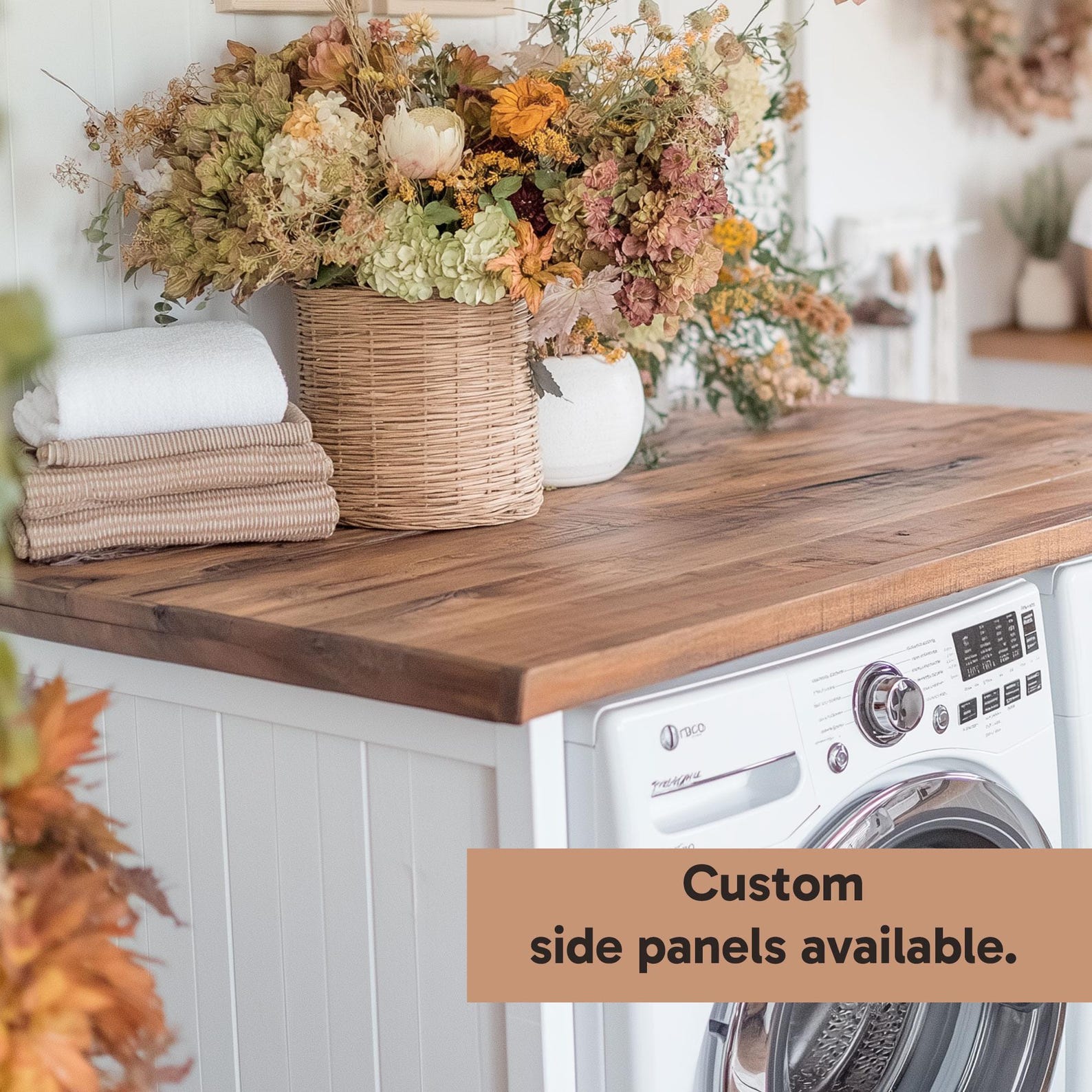 Butcher Block Washer and Dryer Top, Butcher Block Shelf, Butcher Block ...