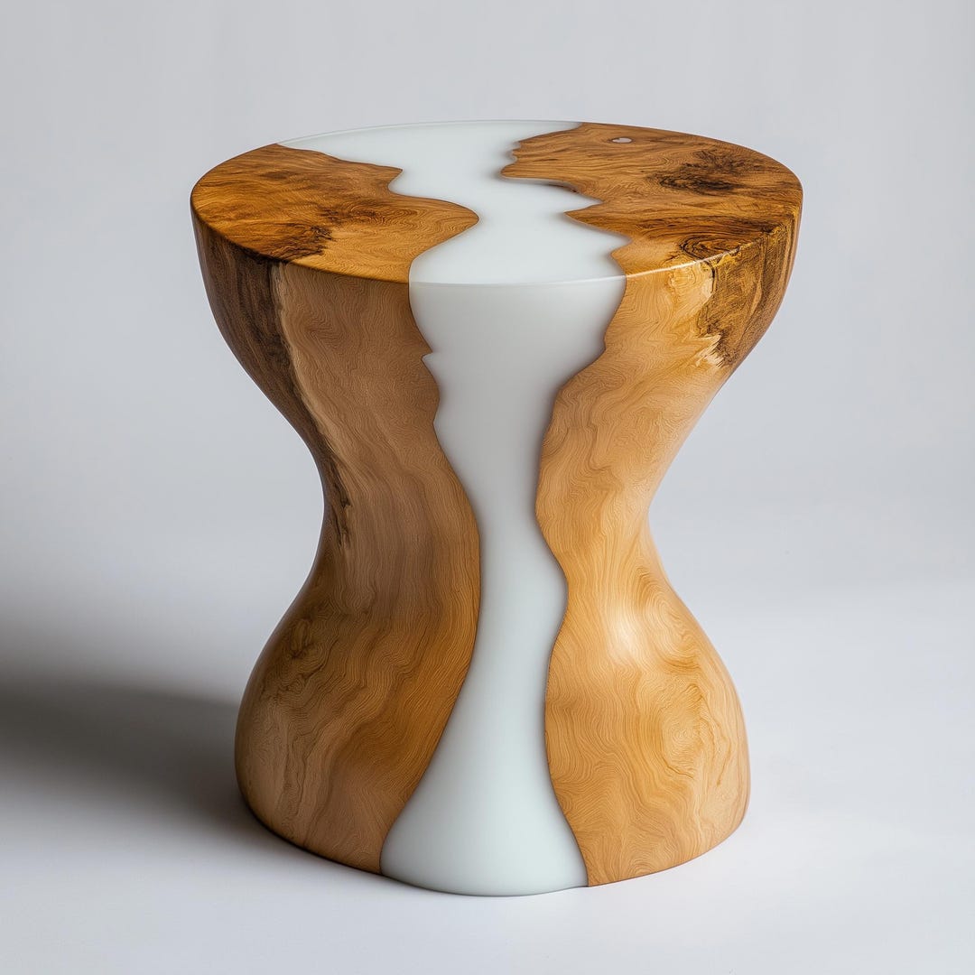 Stools Wood & Epoxy Custom Colors Plant Stand Accent Table - Etsy