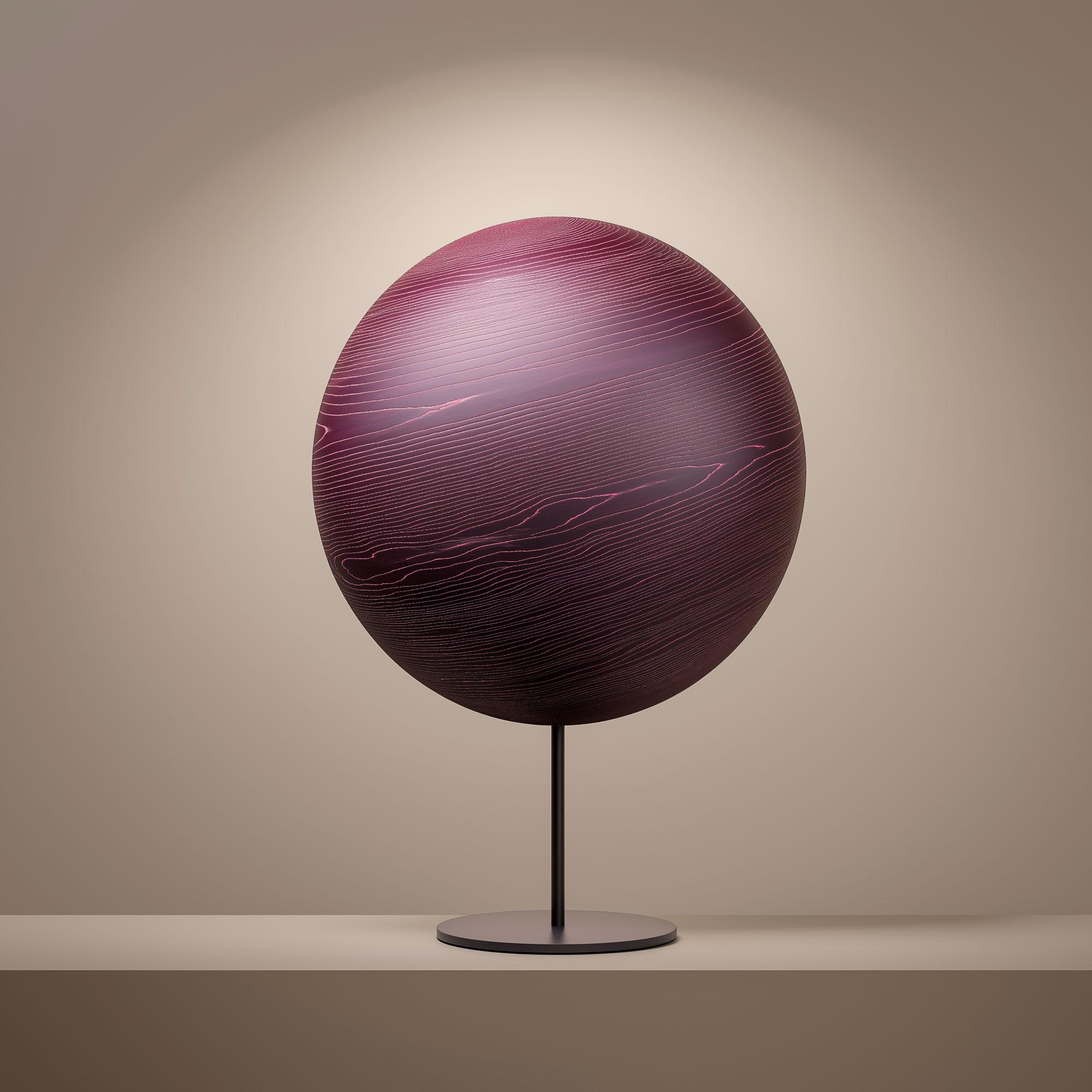 Decorative Wood Sphere on Stand, Wood Sphere Table Top Decor Perfect ...
