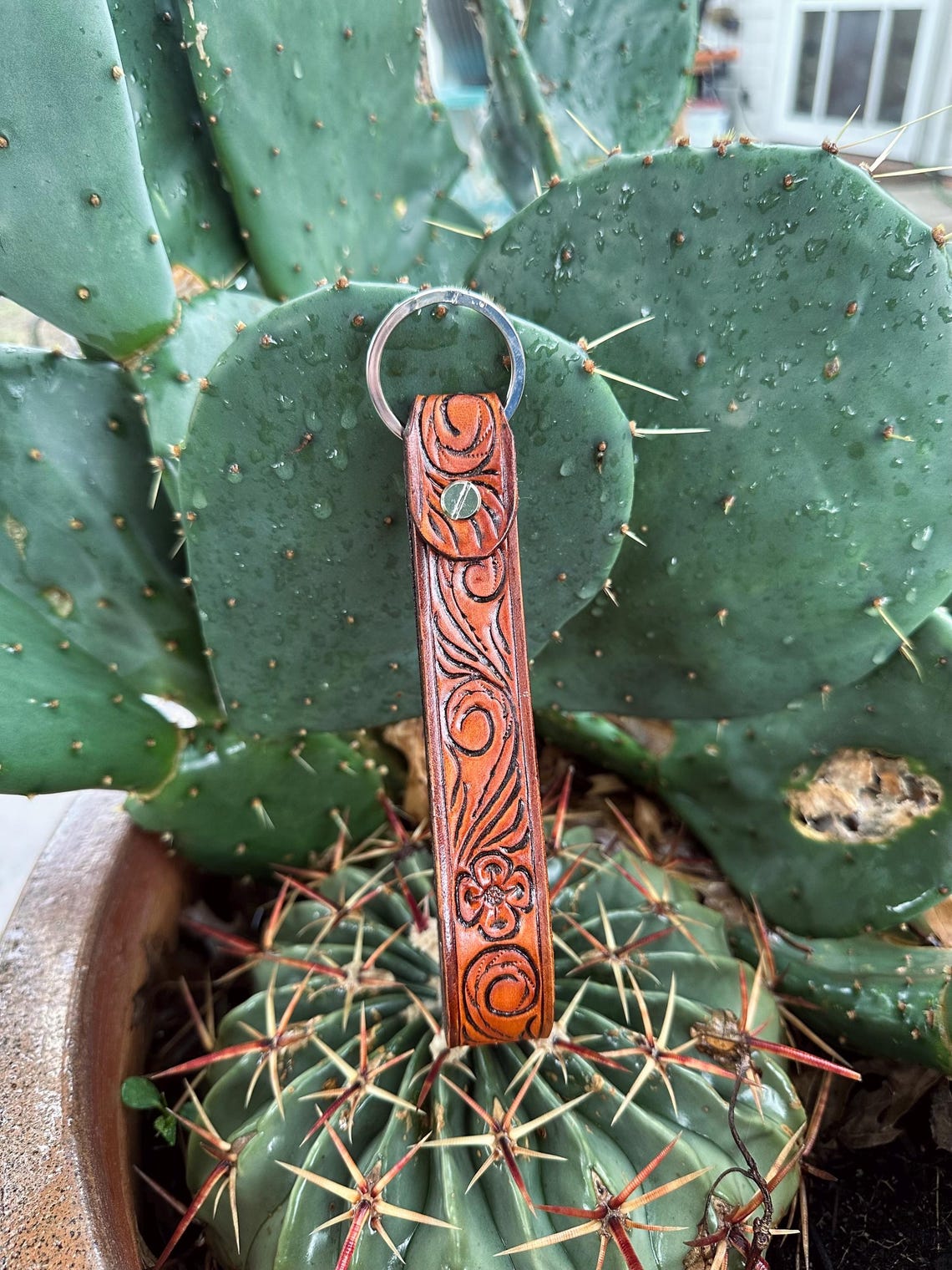 Custom Western Leather Keychain Strap - Etsy