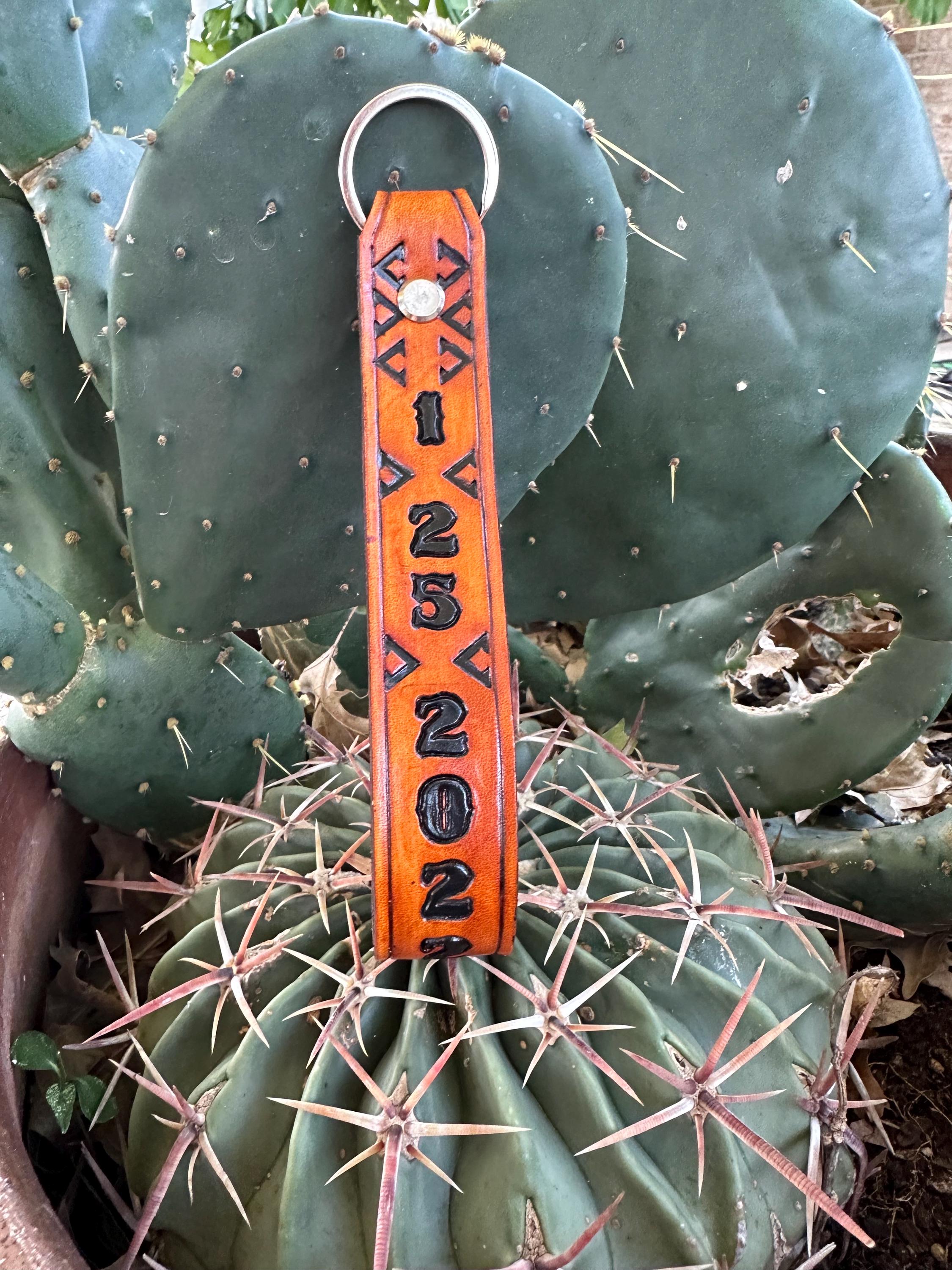 Custom Western Leather Keychain Strap Aztec - Etsy