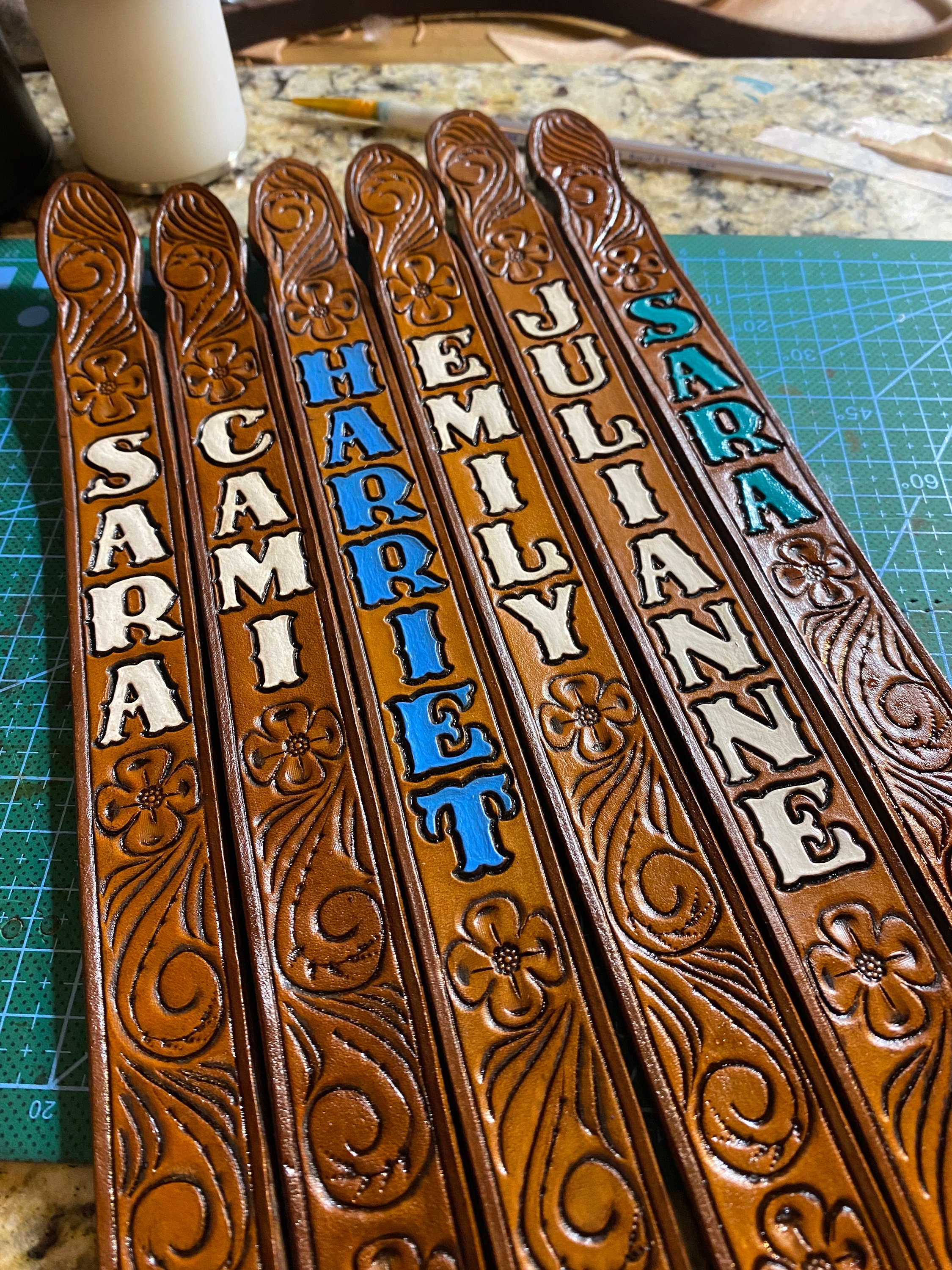 Custom Western Leather Keychain Strap - Etsy