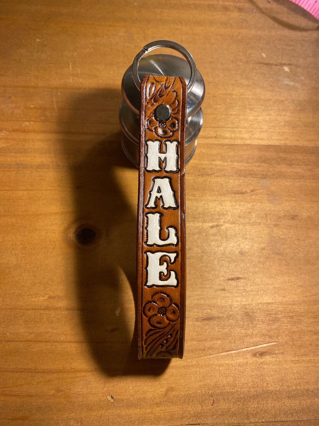 Custom Western Leather Keychain Strap - Etsy