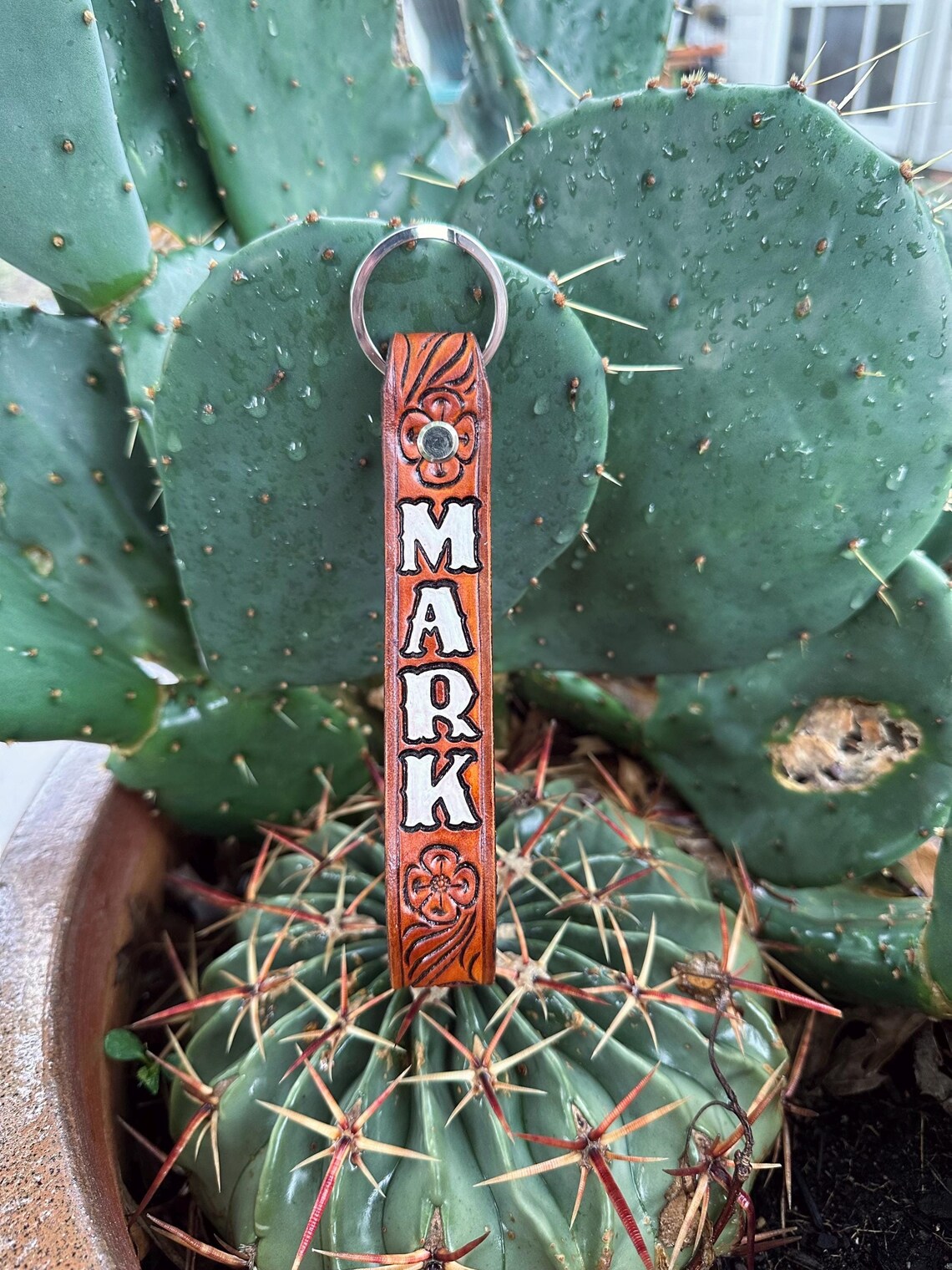 Custom Western Leather Keychain Strap - Etsy