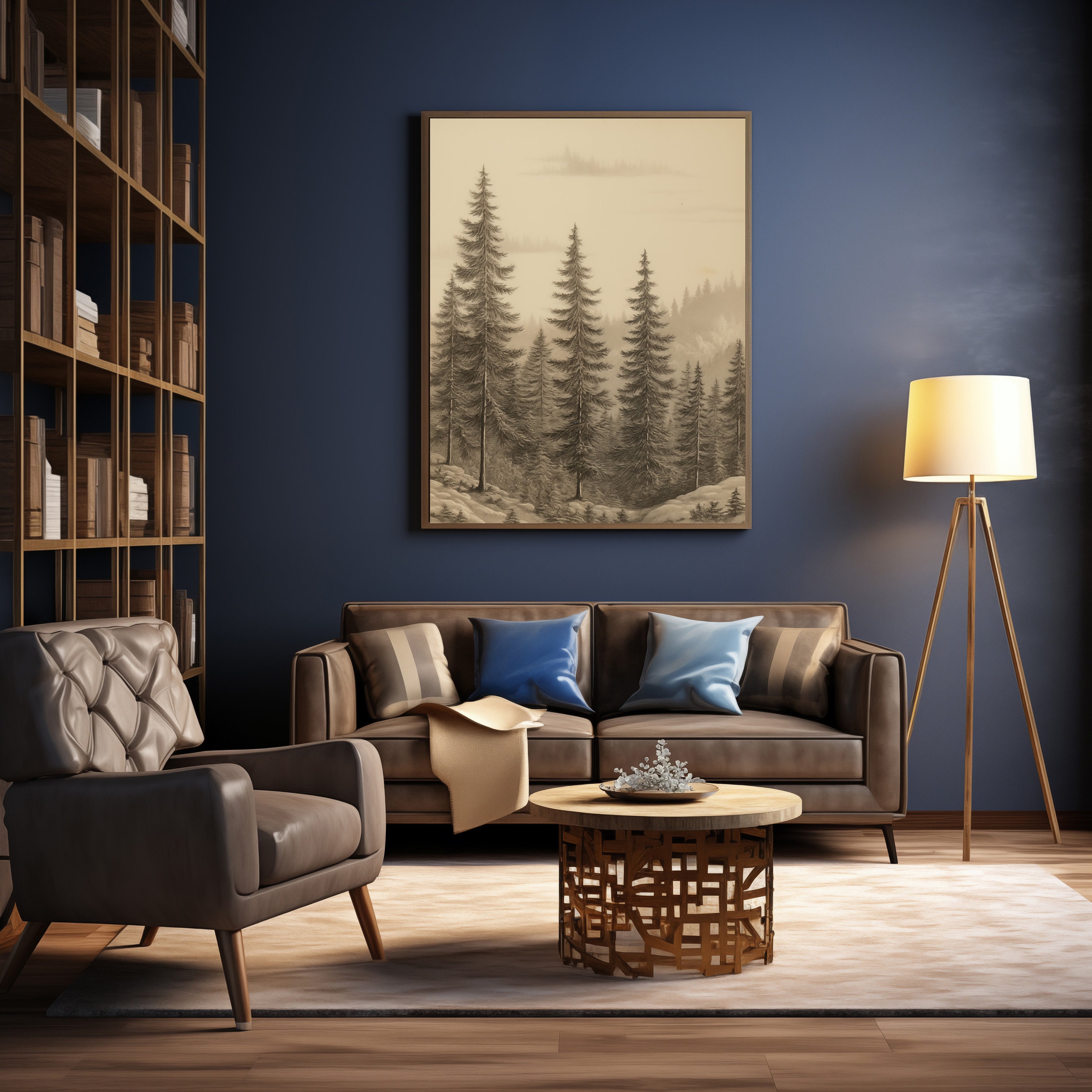 Vintage Pine Tree Forest Wall Décor. - Etsy