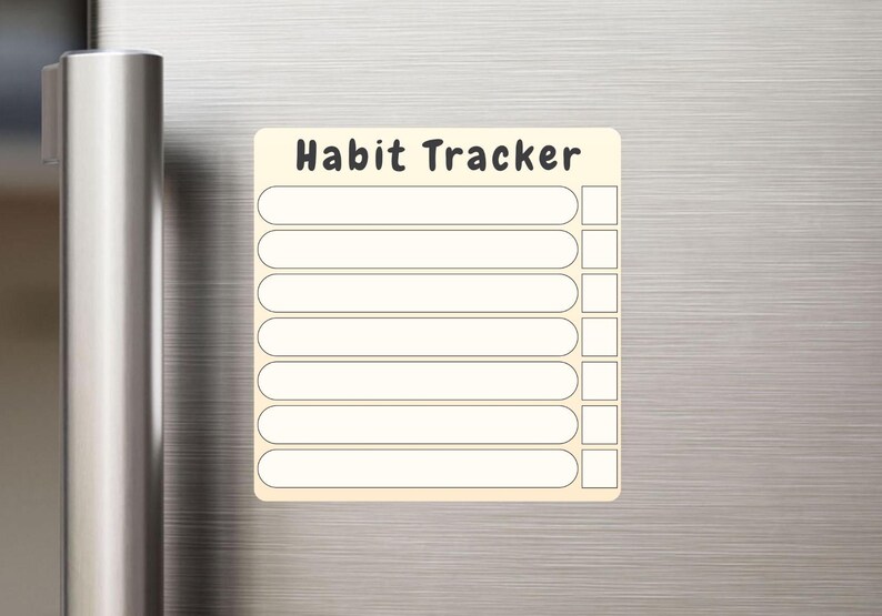 Dry Erase Habit Tracker Magnet - Daily Planner, Routine Organizer ...