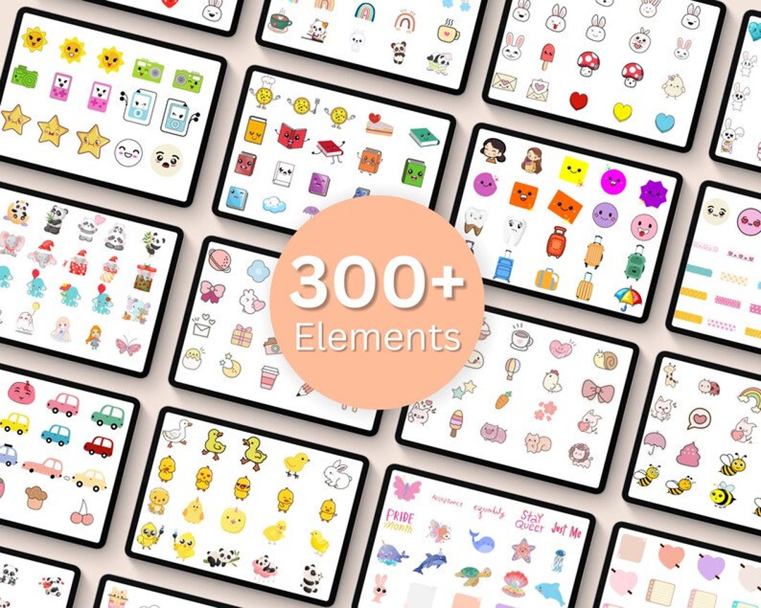 Cute Digital Stickers Daily Icon Sticker for Goodnotes School Work ...