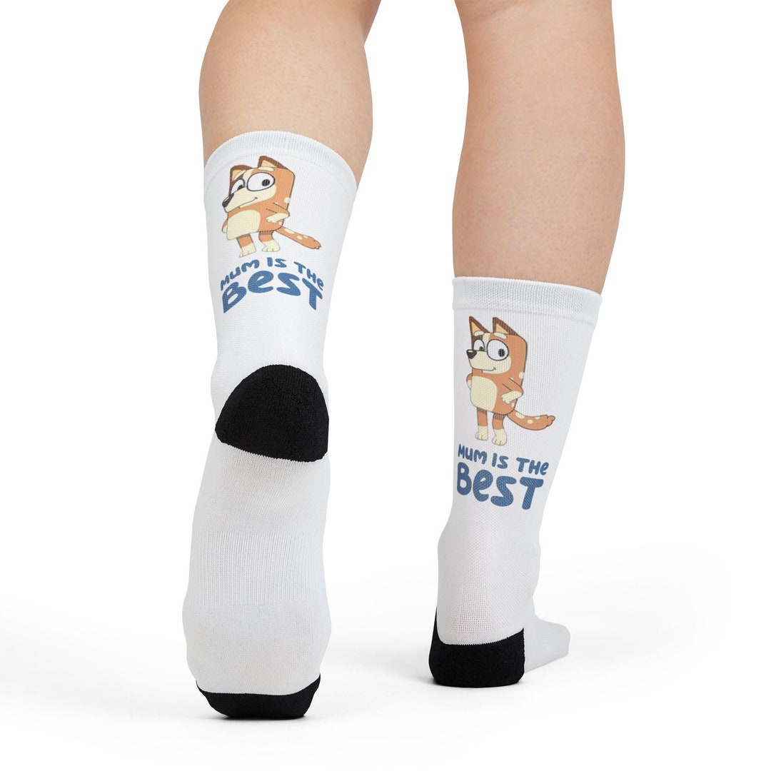 Bluey Mom Crew Socks, Chilli Socks, Bluey Socks for Women, Mother's Day ...