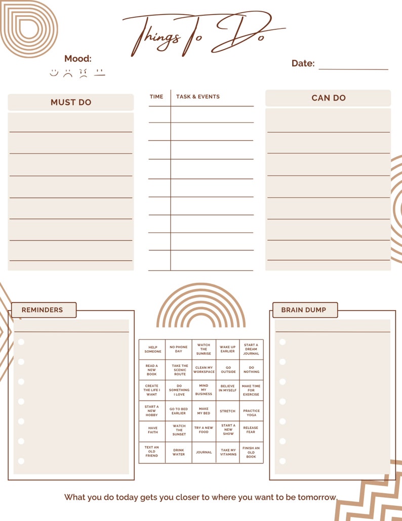 Daily Planner Page - Etsy