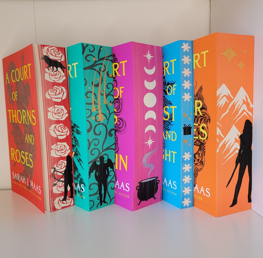 A Court of Thorns & Roses Sprayed Edges Book Set, Sarah J Mass, Acotar ...