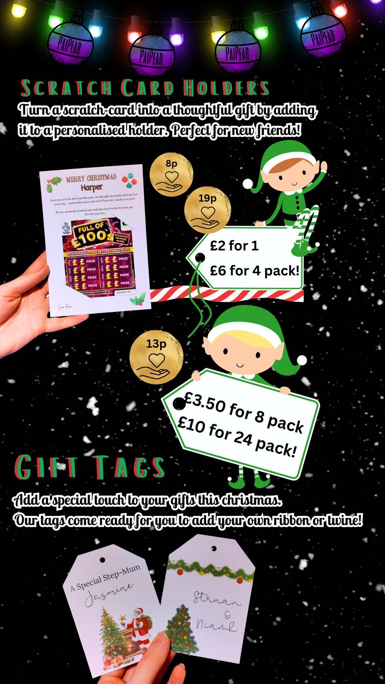 DIY Small Scratch Card Holder Template: Wedding Favor, Raffle, Party ...