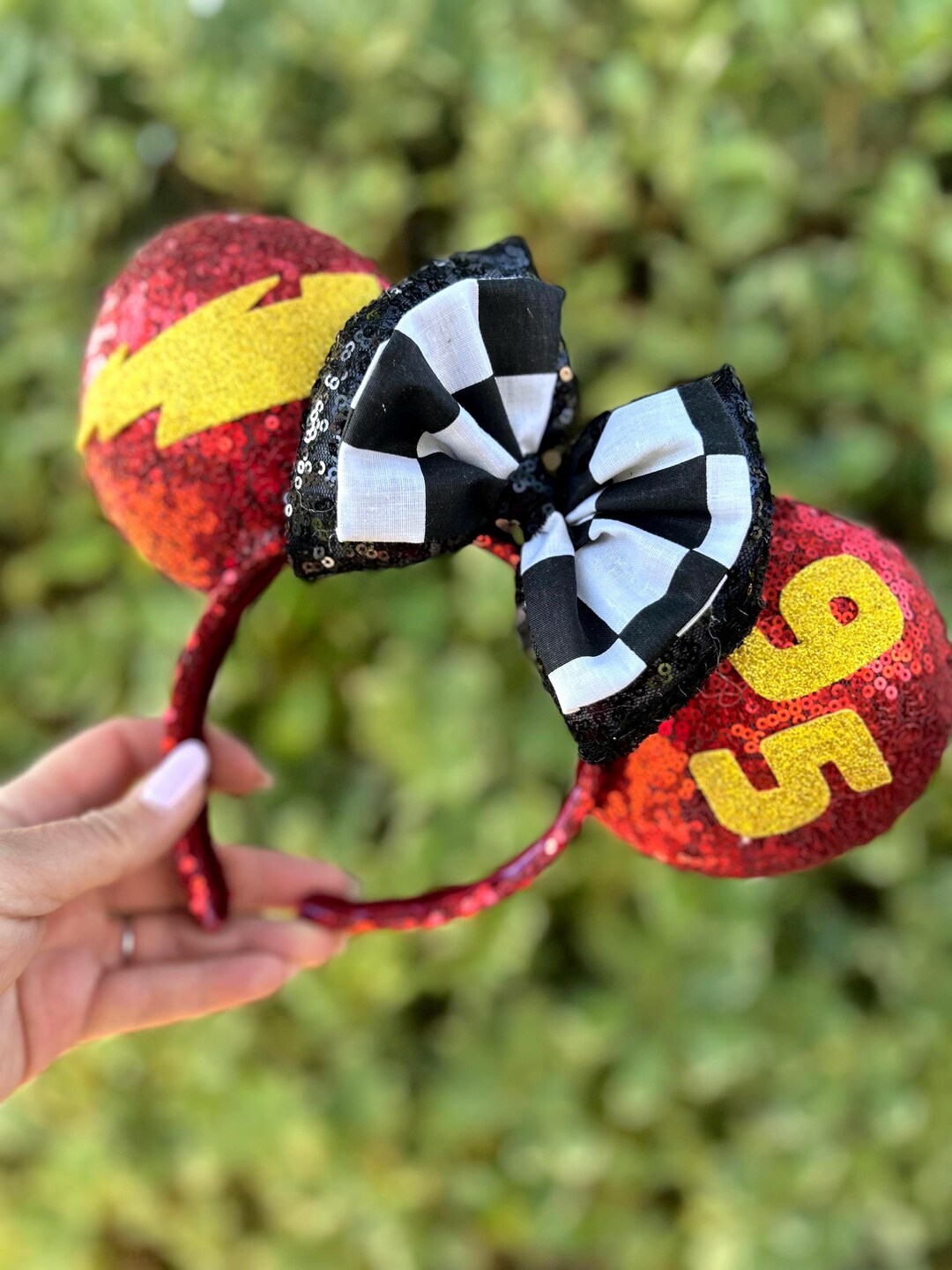 Lightning Mcqueen Inspired Cars Inspired Ears, Race Car Ears, Kachow - Etsy