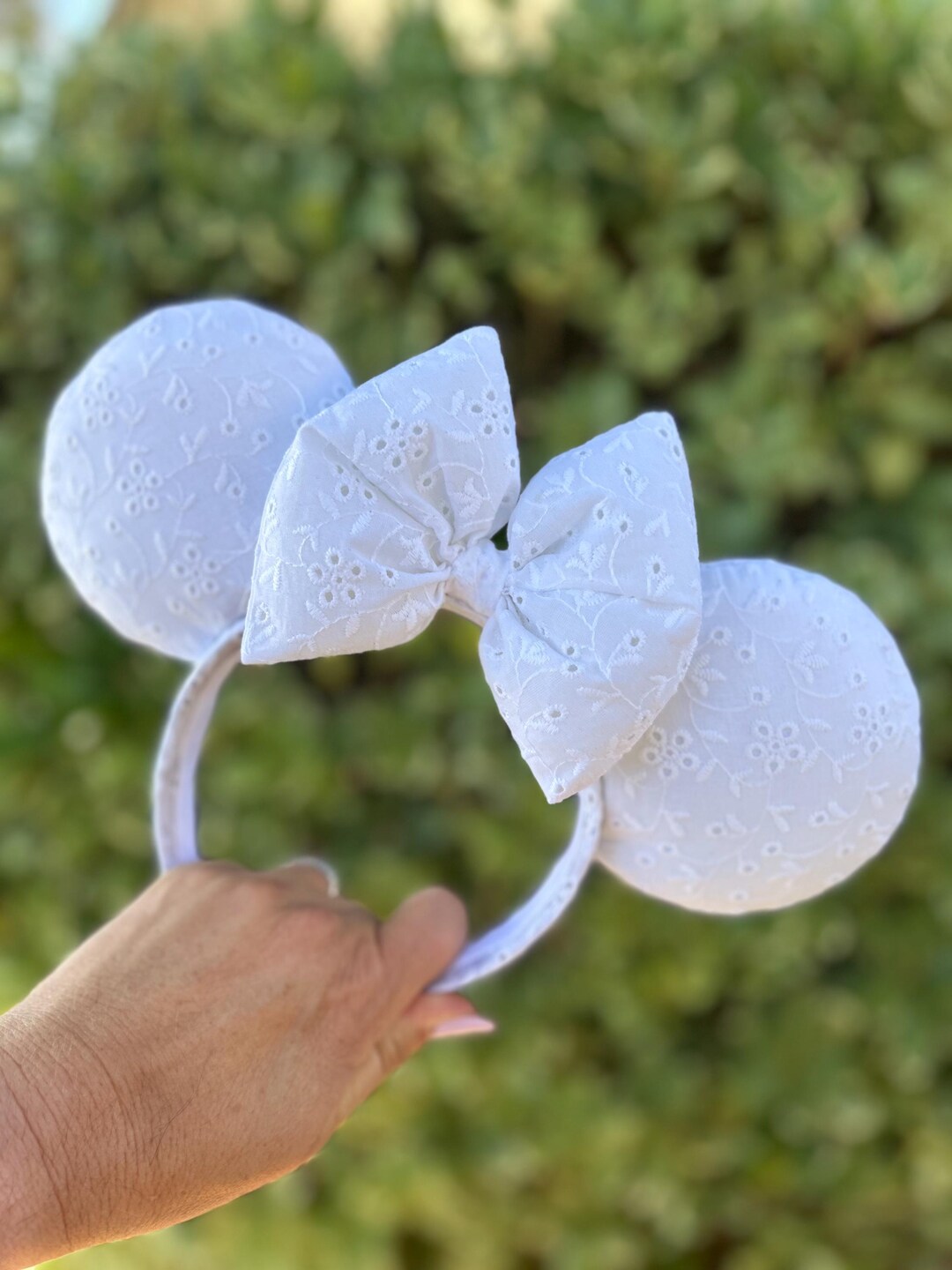 Eyelet Lace Ears, Spring Ears, White Eyelet Ears - Etsy