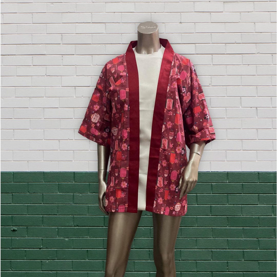 HAPPI COAT / Haori / Kimono Jacket Lantern Cotton. Worn at Festivals ...